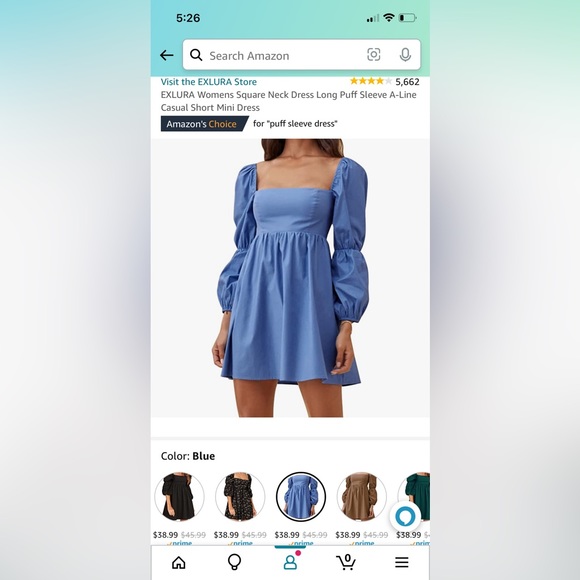 Dresses | Viral Amazon Puff Sleeve Dress | Poshmark